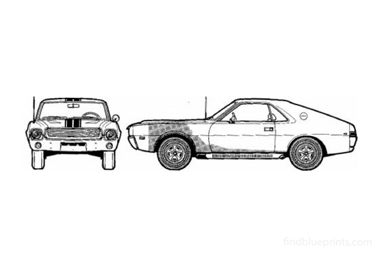 Download drawing 1969 AMC AMX in ai pdf png svg formats