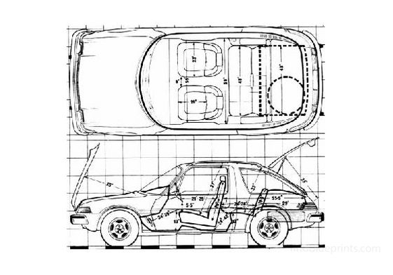 Download drawing 1975 AMC Pacer in ai pdf png svg formats