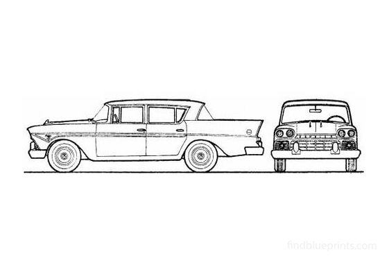 Download drawing 1959 AMC Rambler Classic 4 Door Sedan in ai pdf png ...