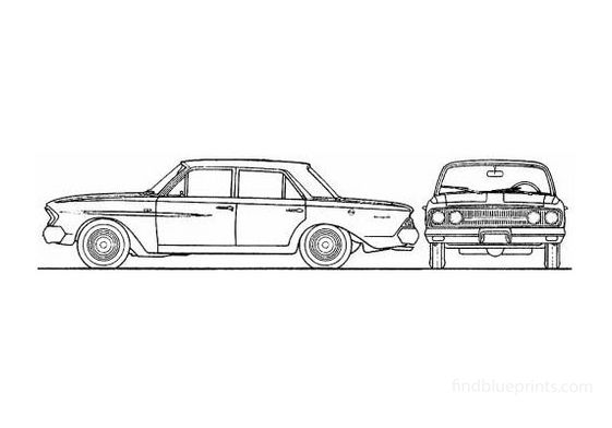 Download drawing 1963 AMC Rambler Classic 770 4 Door Sedan in ai pdf ...
