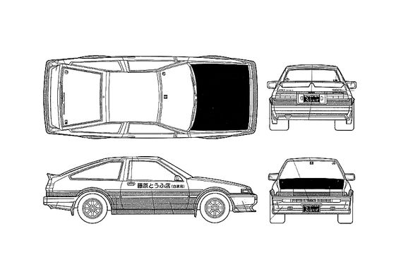 Download drawing Toyota Corolla Levin (AE86) D Ftakumi Coupe 1985 in ai ...
