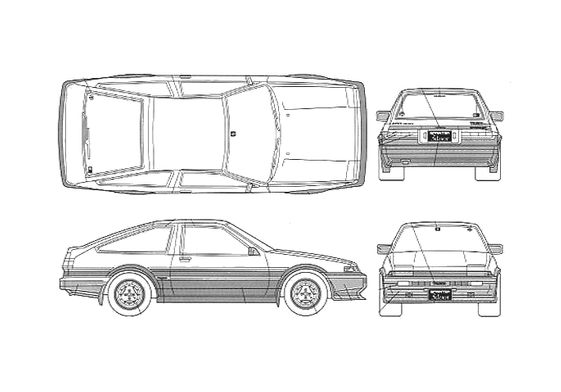 Download drawing Toyota Sprinter Trueno (AE86) GT Apex 3-door Hatchback ...