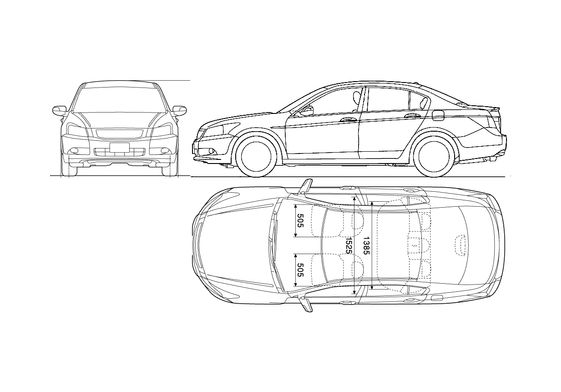 Download drawing Honda Inspire V (CP3) Sedan 2008 in ai pdf png svg formats