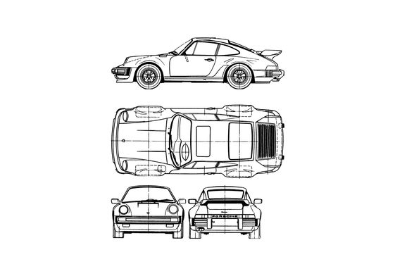 Download drawing Porsche 911 (930) Turbo 3.3 Coupe 1977 in ai pdf png ...