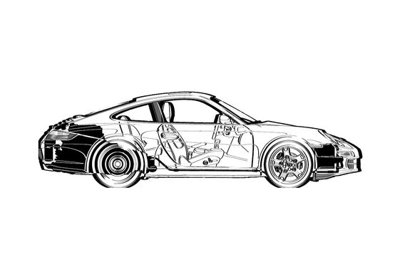 Download drawing Porsche 911 (997) Carrera S Coupe 2002 in ai pdf png ...
