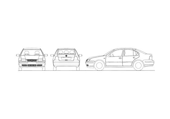 Download drawing Volkswagen Bora (Typ 1J) Sedan 2001 in ai pdf png svg ...