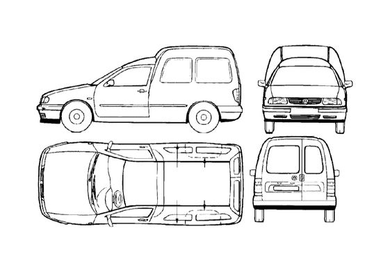Download drawing Volkswagen Caddy II (Typ 9K) Wagon 1996 in ai pdf png ...