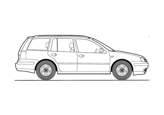 Download drawing Volkswagen Golf IV (Mk4/A4/1J) Variant Wagon 2000 in ...