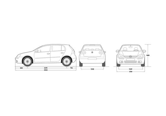 Download drawing Volkswagen Golf V (Mk5/A5/1K) 5-door Hatchback 2006 in ...