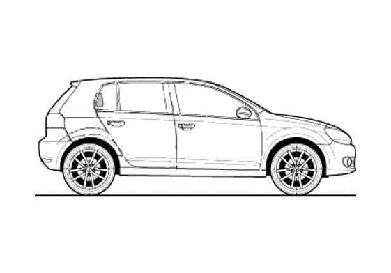 Download drawing Volkswagen Golf VI (Mk6/A6/5K) 2.0TDI 140 GT 5-door ...