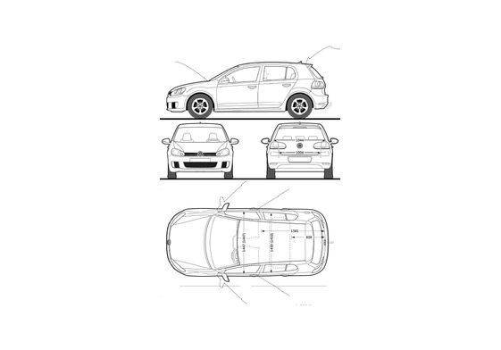 Download drawing Volkswagen Golf VI (Mk6/A6/5K) GTI 5-door Hatchback ...