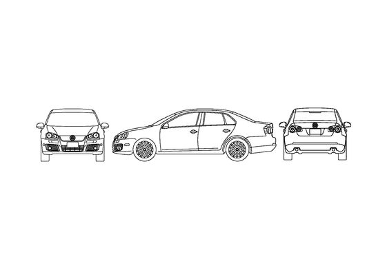 Download drawing Volkswagen Jetta V (1K) Sedan 2005 in ai pdf png svg ...