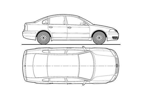 Download drawing Volkswagen Passat V (B5.5) Sedan 2001 in ai pdf png ...