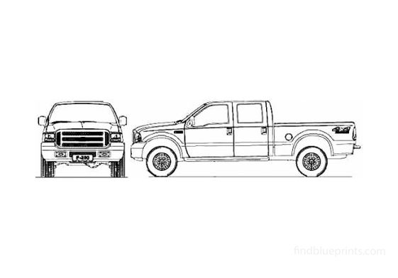 Download drawing Ford F-250 Double Cabine (Brazil) Pick-up 2011 in ai ...
