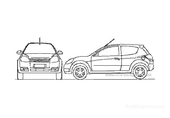 Download drawing Ford Ka (Brazil) Hatchback 2011 in ai pdf png svg formats