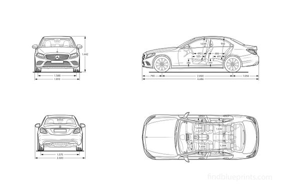 Download drawing MERCEDES BENZ C-Class (W205) 2018 in ai pdf png svg ...