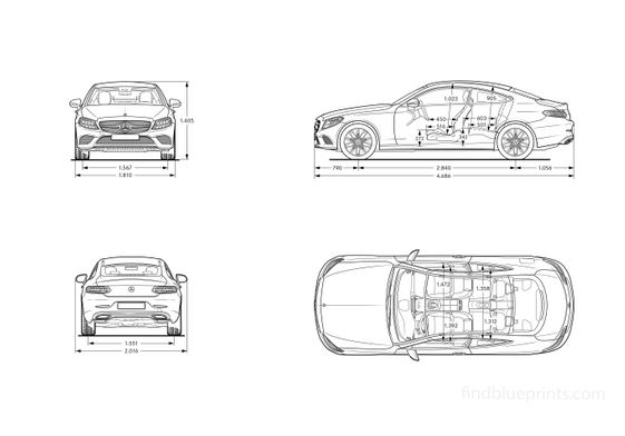 Download drawing MERCEDES BENZ C-Class Coupe (C205) 2016 in ai pdf png ...