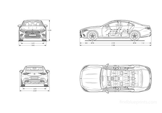 Download drawing MERCEDES BENZ CLS Class (C257) 2018 in ai pdf png svg ...