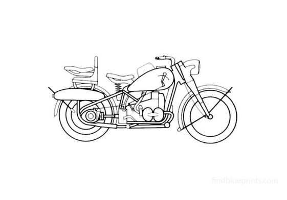Download drawing BMW R75 (1941) in ai pdf png svg formats