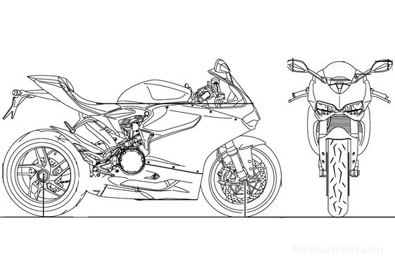 Download drawing Ducati 1199 (2012) in ai pdf png svg formats