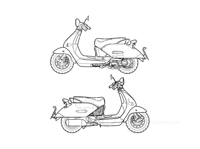 Download drawing Aprilia Habana HC125 (2001) in ai pdf png svg formats
