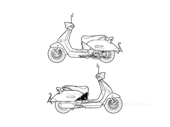 Download drawing Aprilia Habana H125 (2001) in ai pdf png svg formats