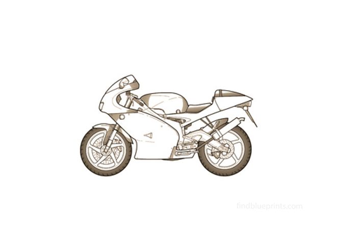 Download drawing Aprilia RS 125 (1999) in ai pdf png svg formats