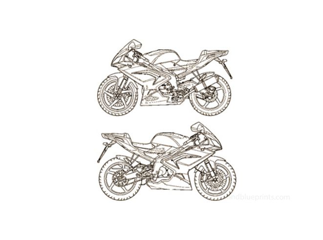 Download drawing Aprilia RS 125 (2010) in ai pdf png svg formats