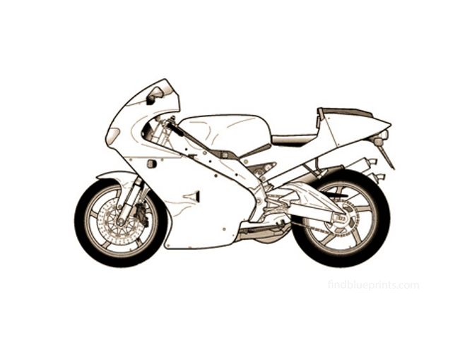 Download drawing Aprilia RS 250 (1997) in ai pdf png svg formats