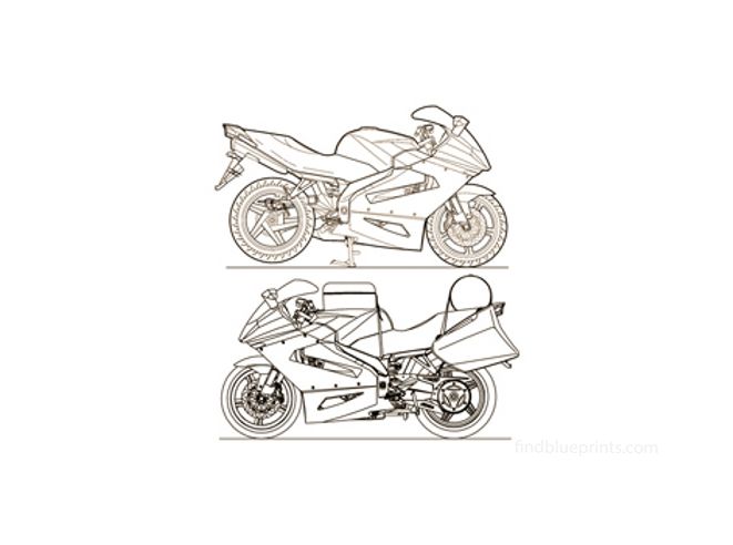 Download drawing Aprilia RST Mille (2000) in ai pdf png svg formats