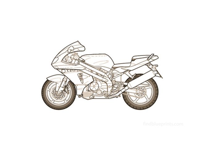 Download drawing Aprilia SL Mille (1999) in ai pdf png svg formats