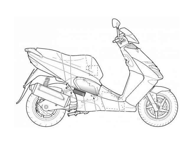 Download drawing Aprilia Leonardo 300 (2004) in ai pdf png svg formats