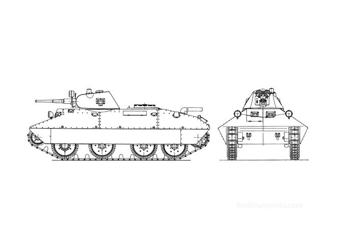 BT SV Fast Tank Stalin-Voroshilov - 2D drawing (blueprints)