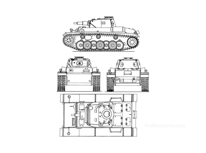 VK 30.01 (H) Blueprint - Download free blueprint for 3D modeling